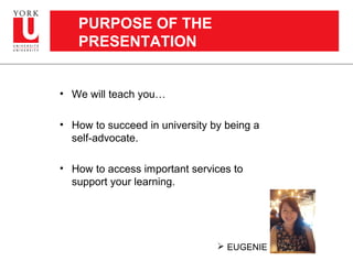 Self-advocacy presentation York University | PPT