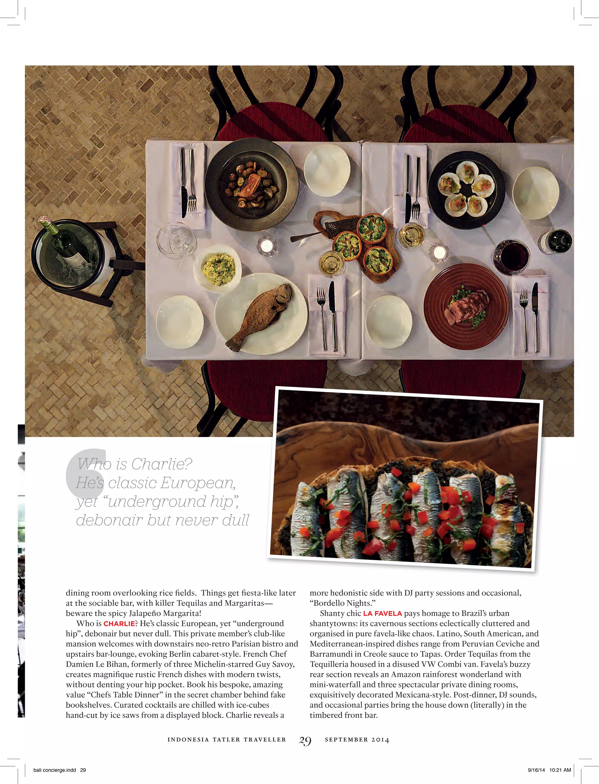 INDONESIA TATLER BALI CONCIERGE 2014 | PDF