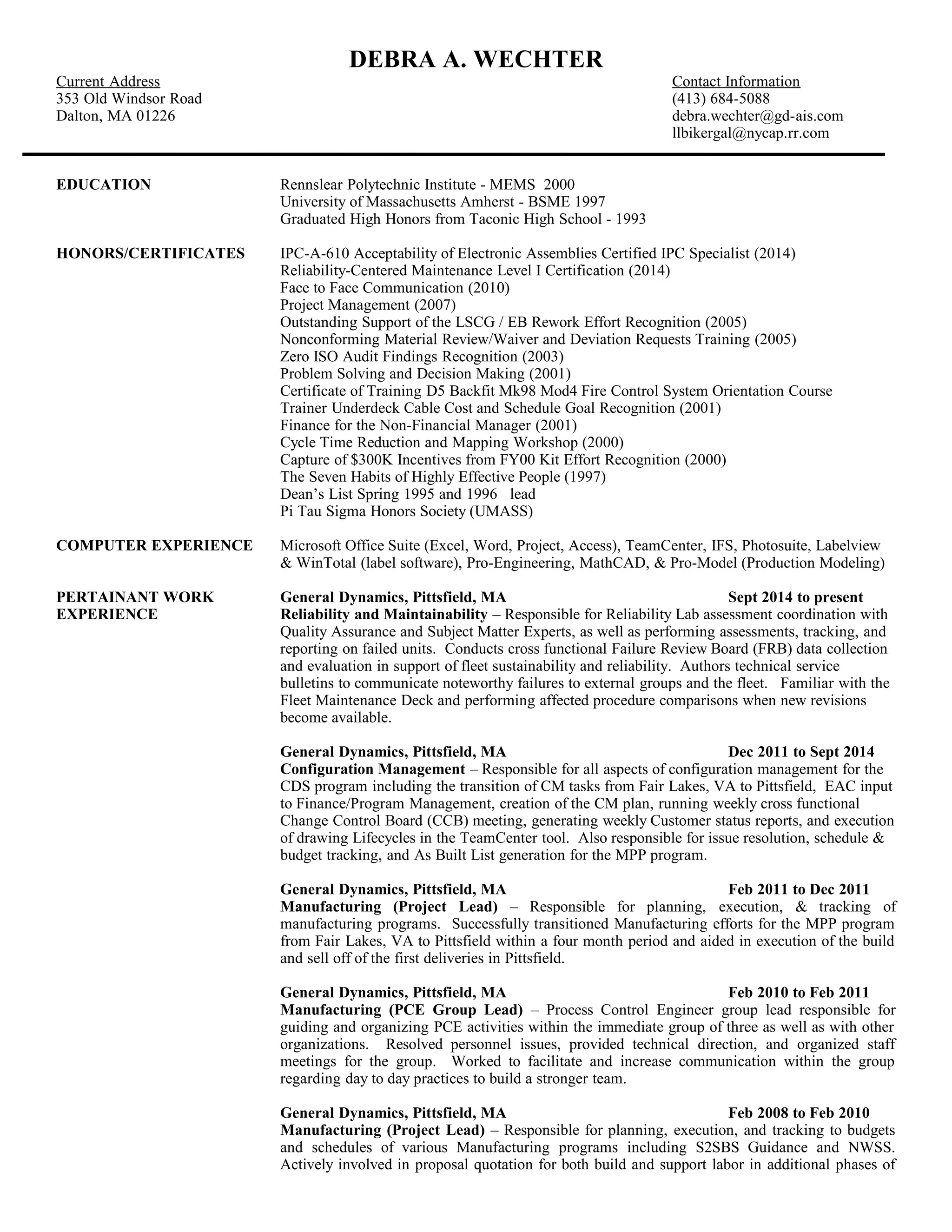 Resume 3_11_13 | PDF