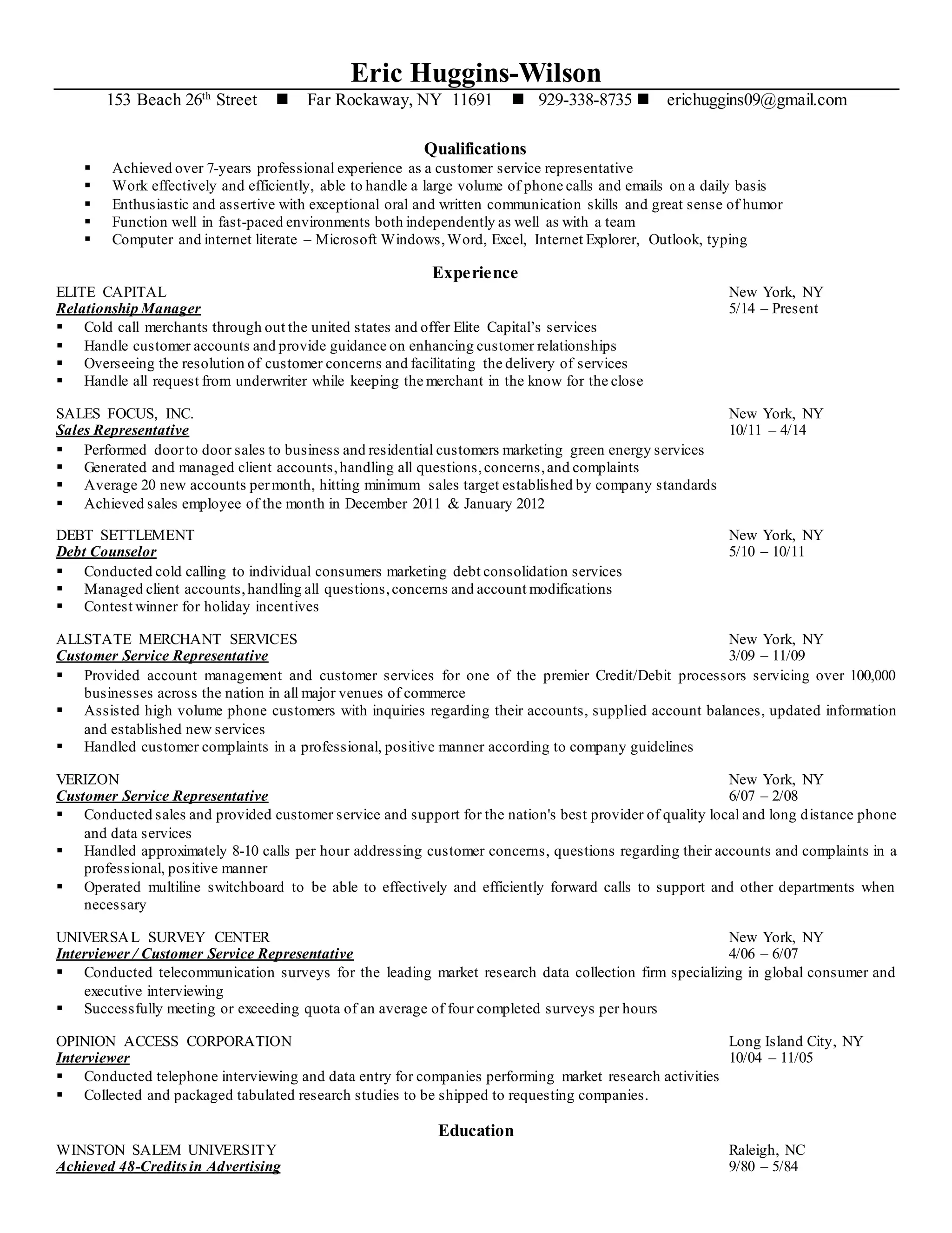 Eric Wilson Docx Sales Business