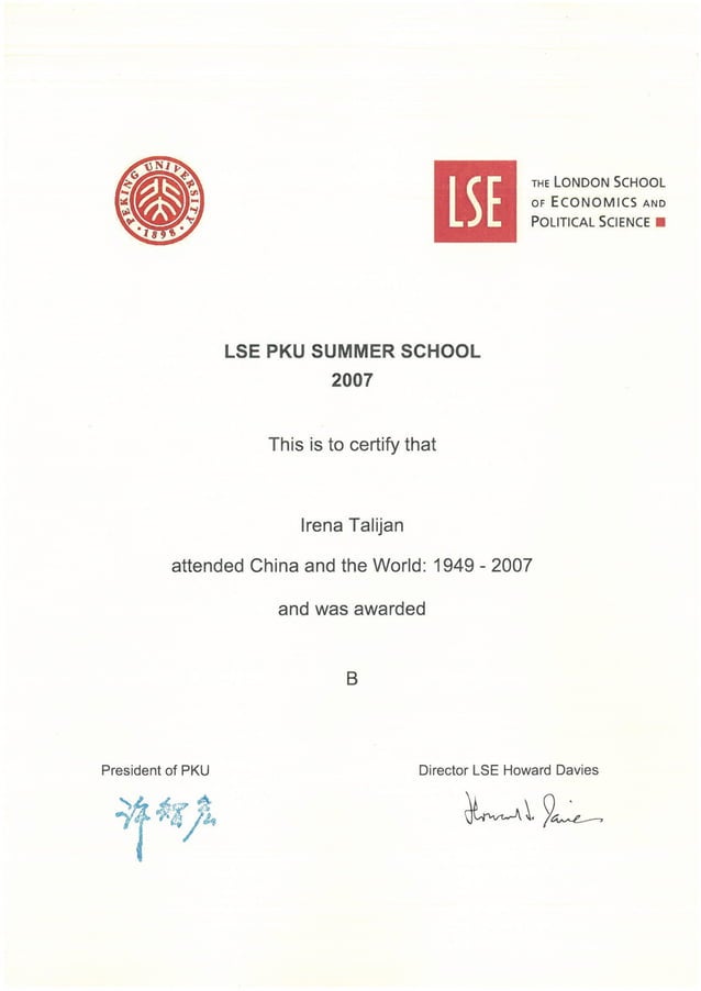 LSE PU Diploma | PDF
