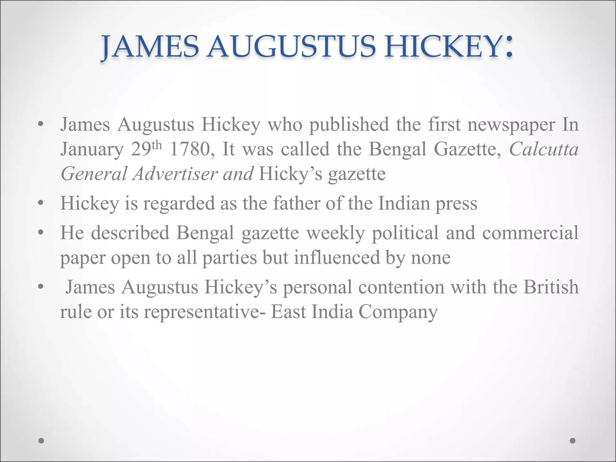 history of indian Journalism | PPT