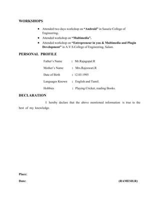 Ramesh@Resume | PDF