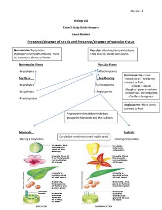 Biology 102 exam 2 (1) | PDF