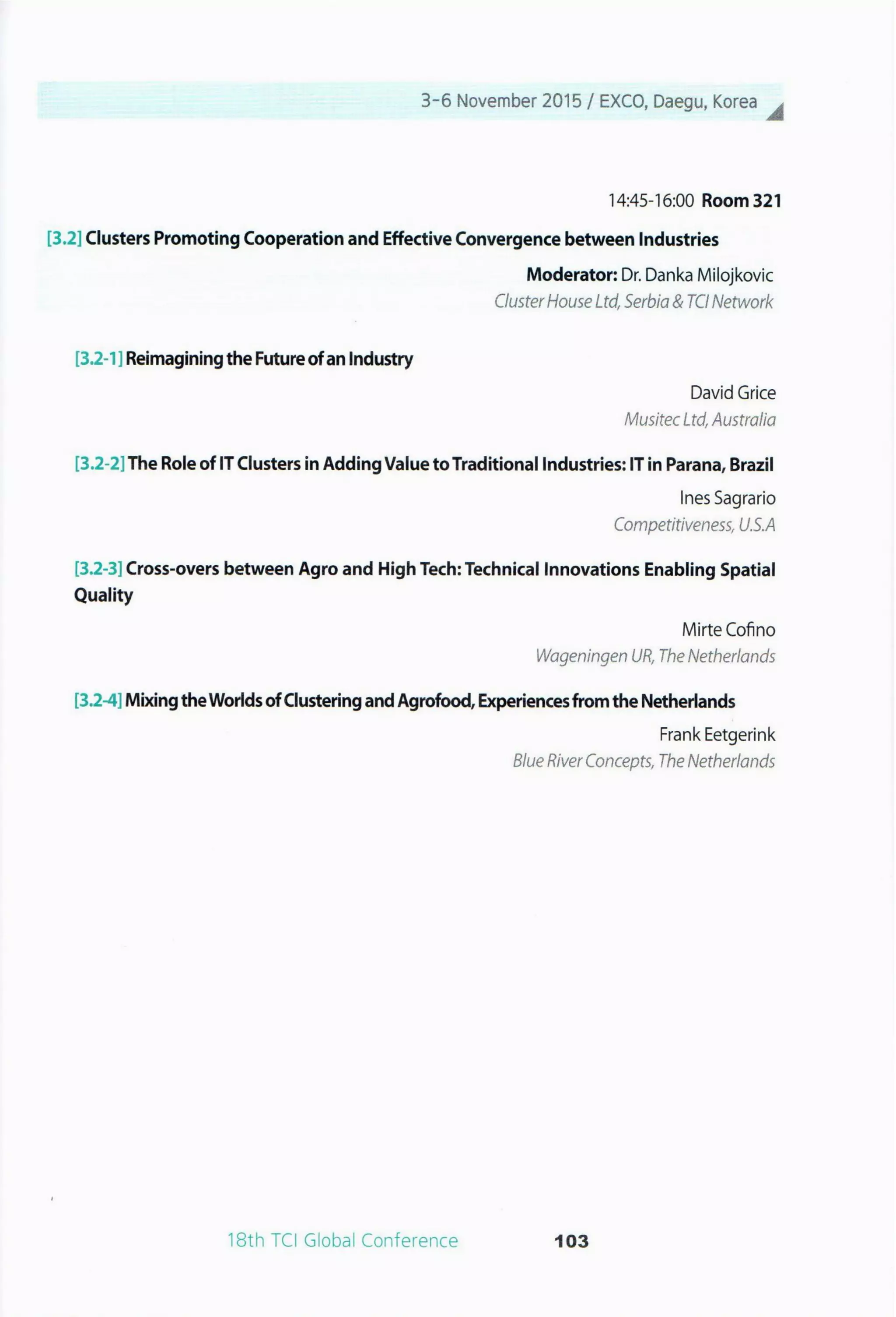 TCI 2015 conference booklet | PDF