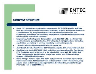 PROJECT OVERVIEW ENTEC | PPT