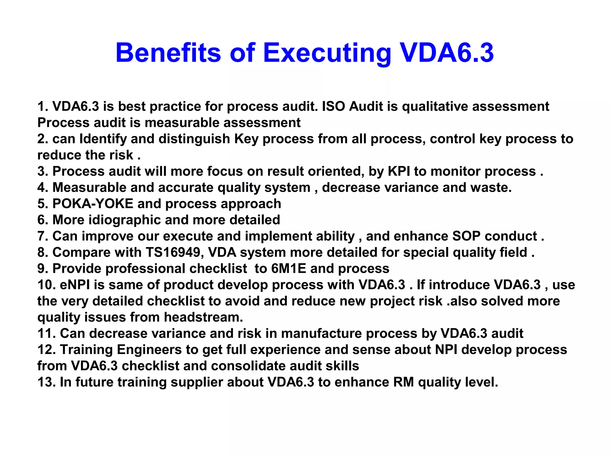 Process Audit --VDA | PPT