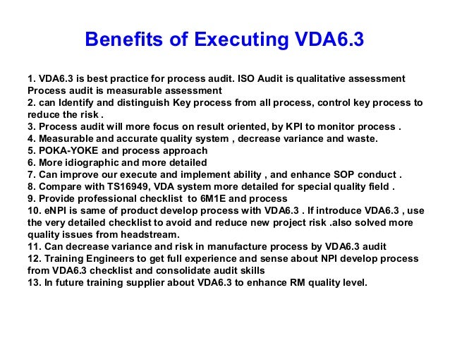 Process Audit --VDA