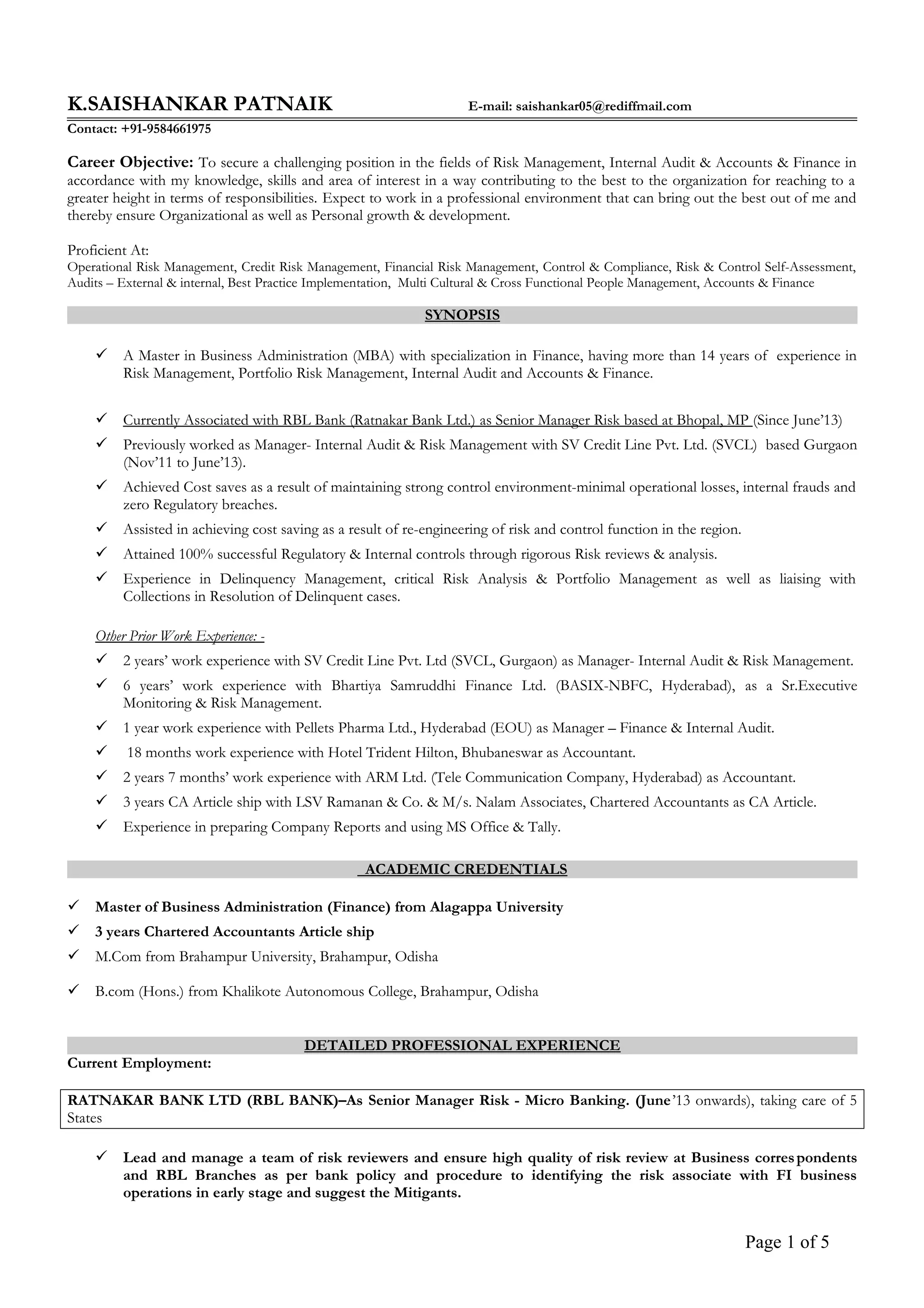 CV-Saishankar Patnaik | DOC