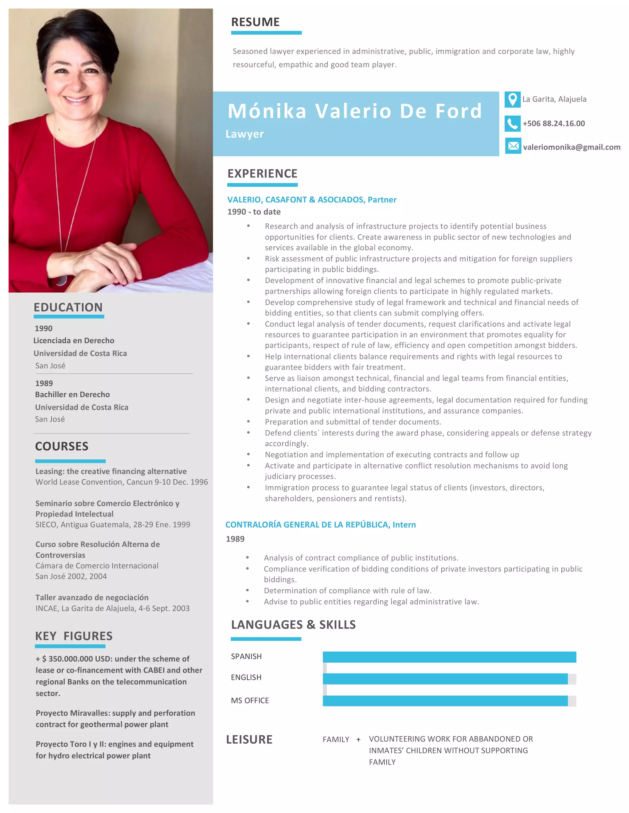 CV Mónika Valerio De Ford | PDF