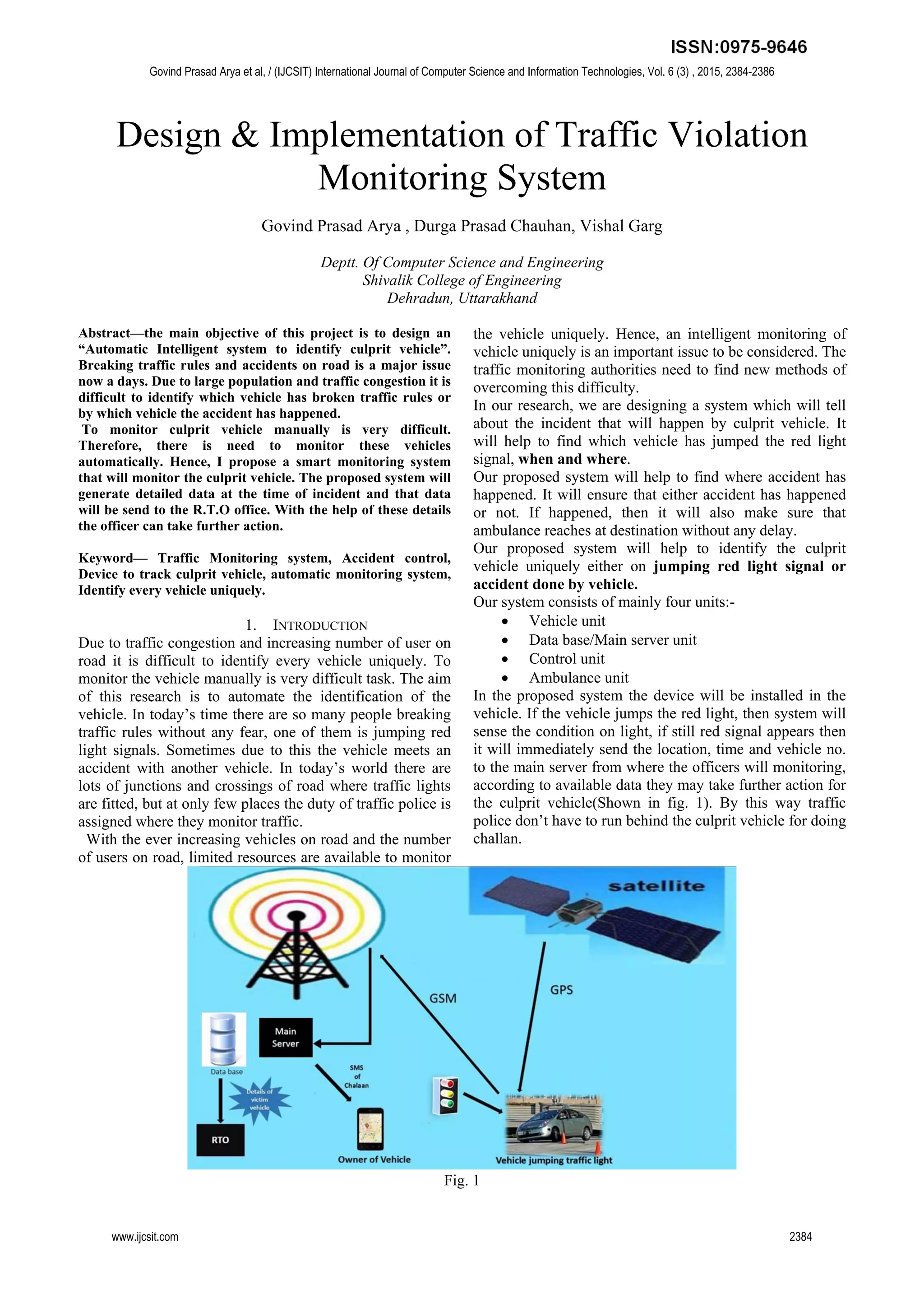 Research Paper by Vishal Garg--Design & Implementation of Traffic ...