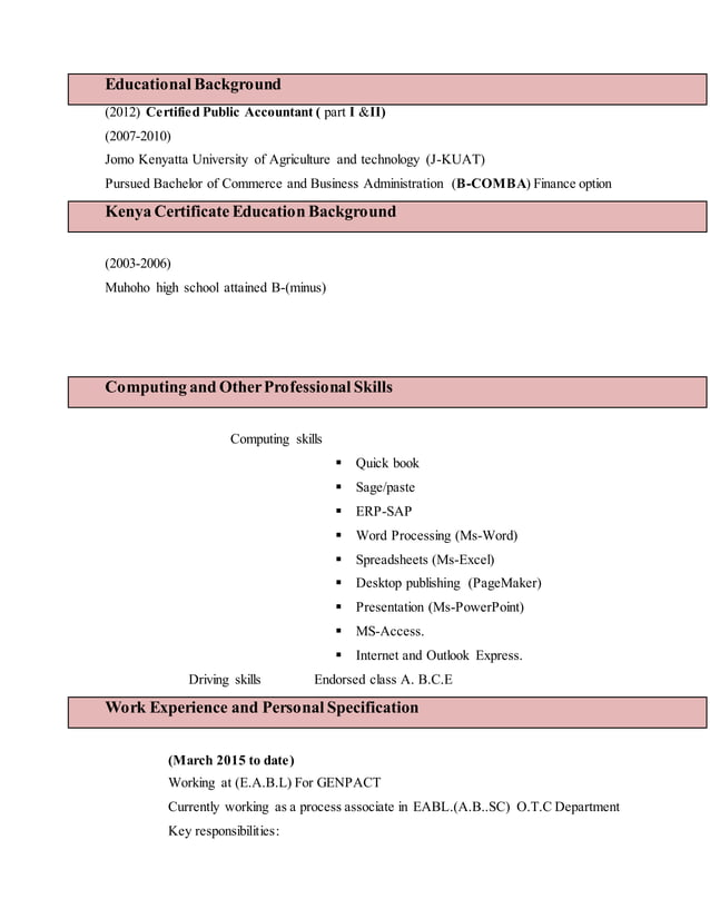 current cv 2015 | PDF