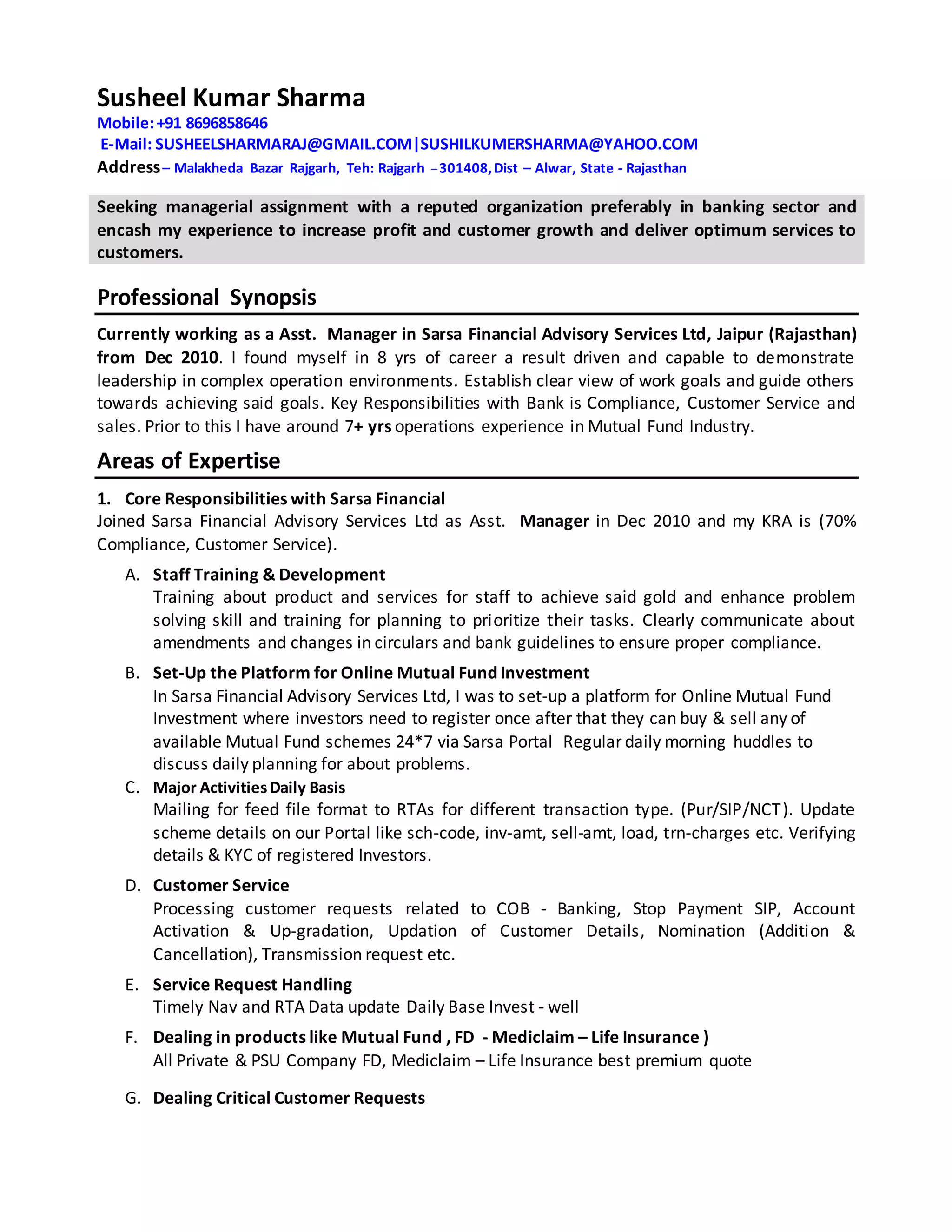 Resume - Sushil | PDF