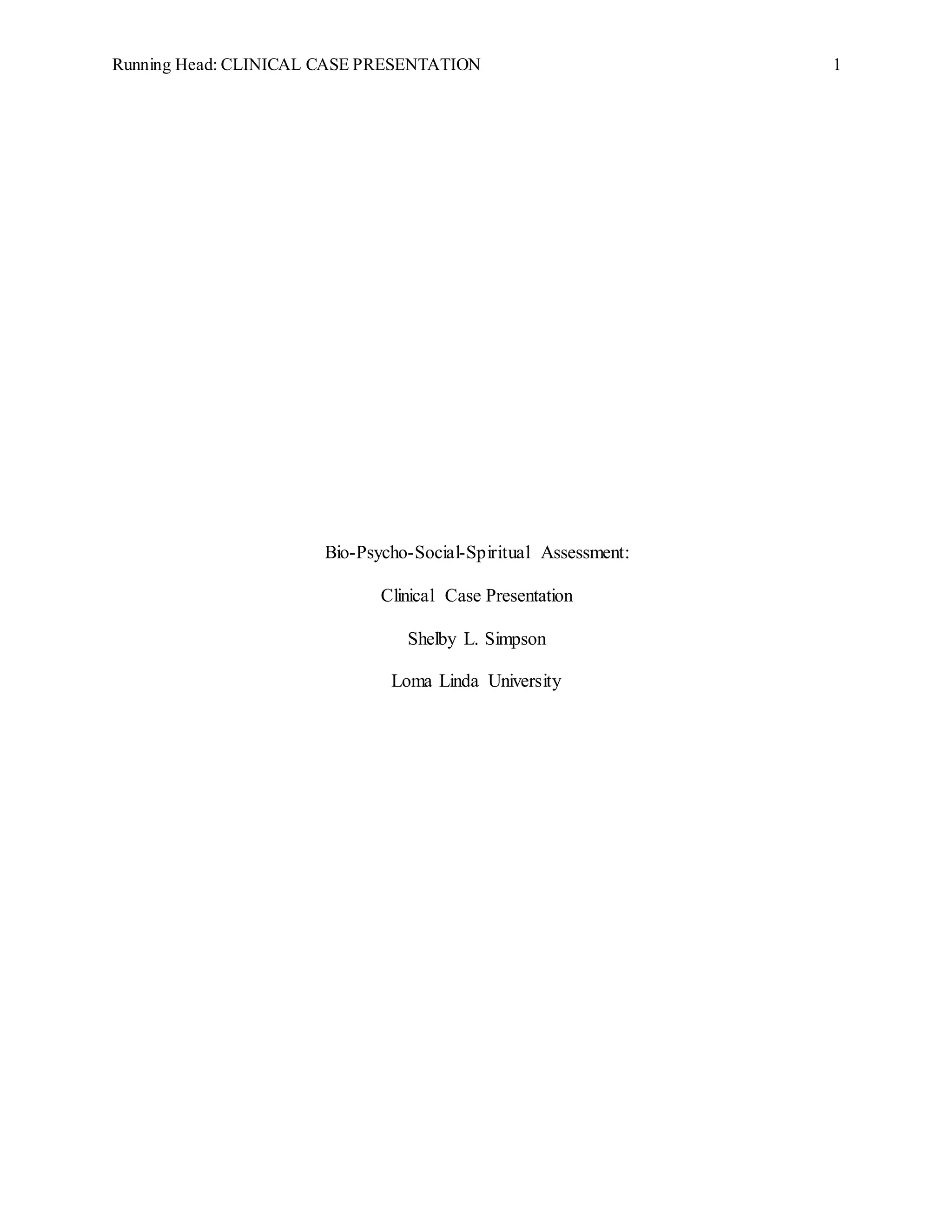 BPSS Clinical Case Presentation | DOCX