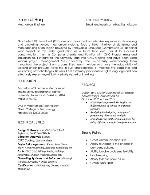 Ikram_ul_haq_Resume-2015 Updated | PDF