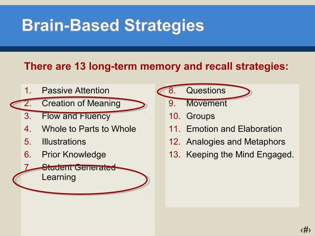 Brain Based Strategies | PPT