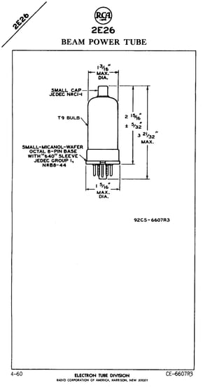 TUBE 2E26 REFERENCE AMP BEAM POWER TRANSMITTING | PDF
