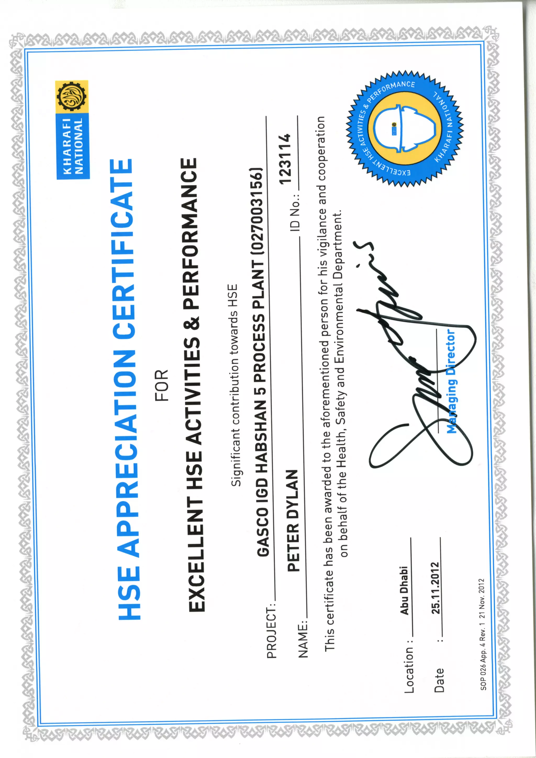 KN Appreciation Cert | PDF