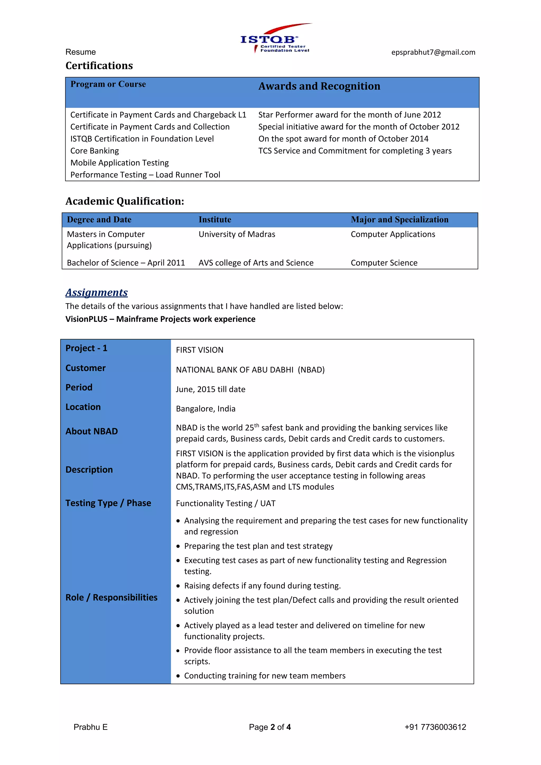 Prabhu_Updated Resume | PDF