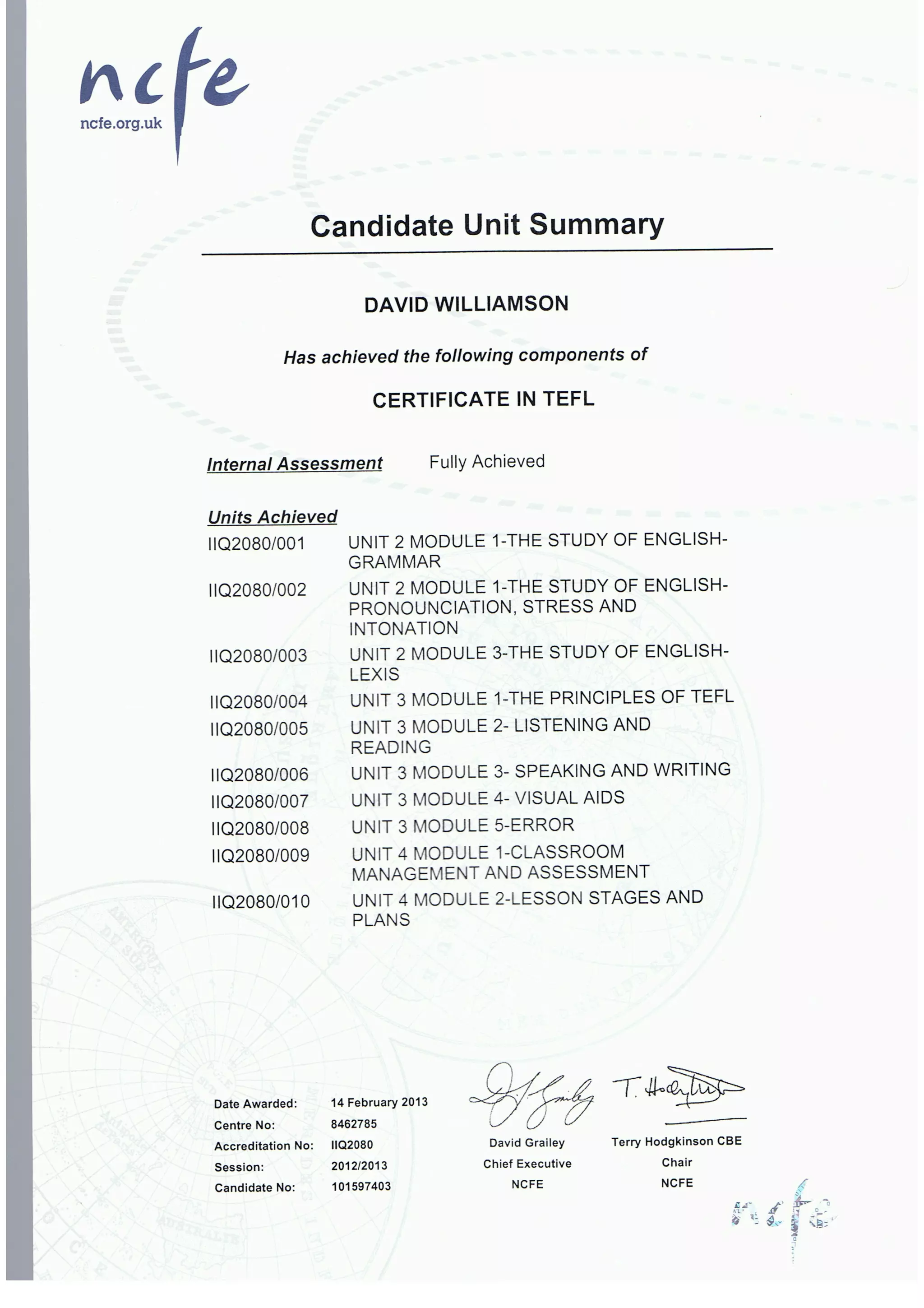 TEFL Certificate from INTESOL | PDF