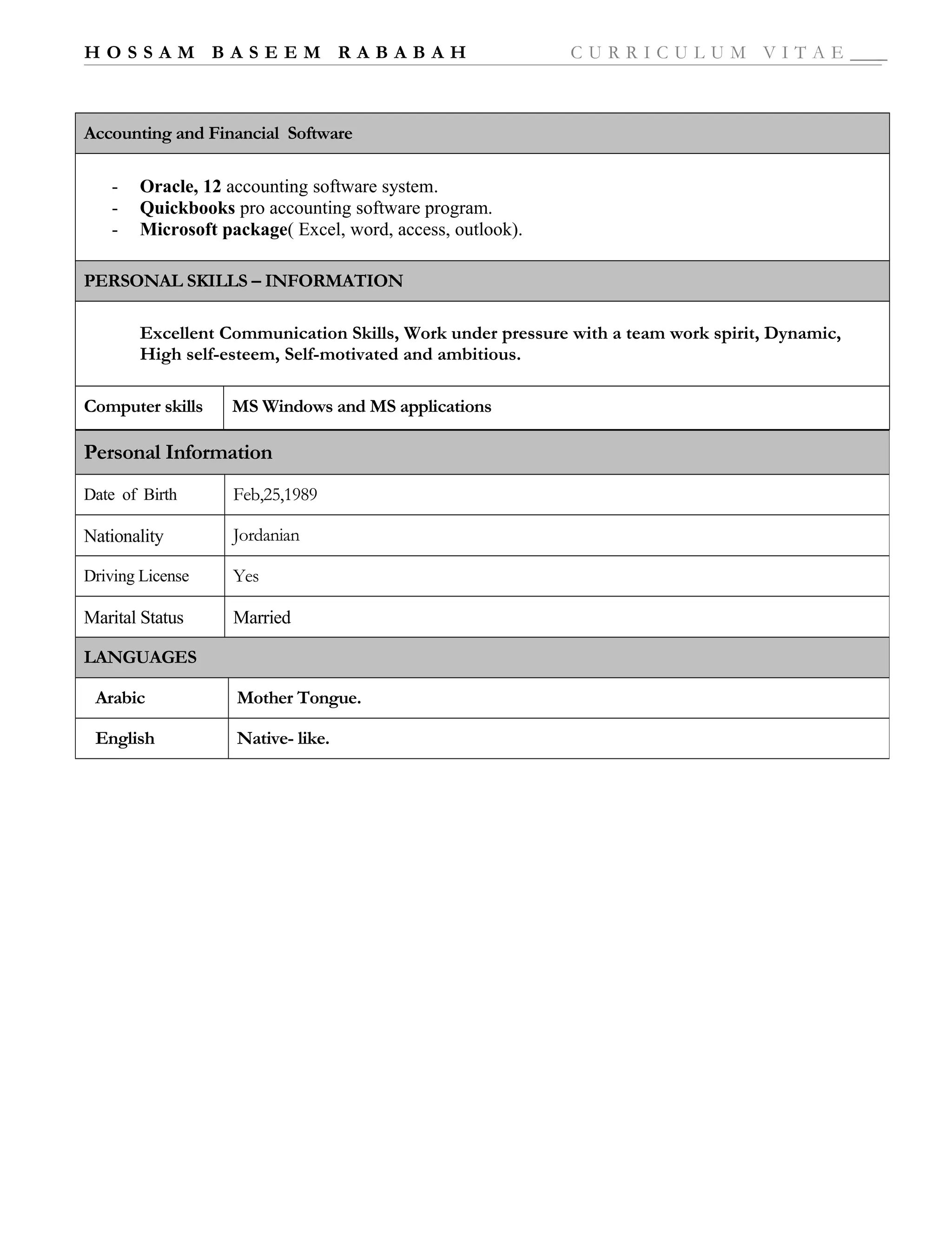 C V Hossam new | DOC