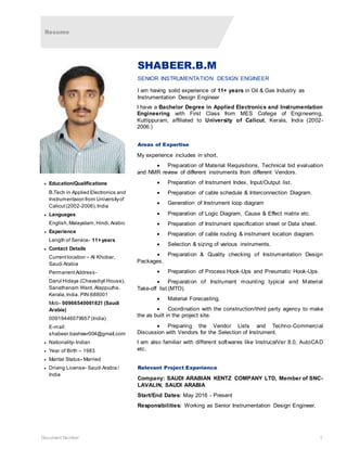 Resume - Shabeer | PDF
