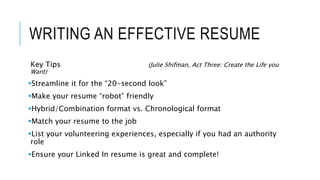 Resume & Interview TRAINING | PPTX