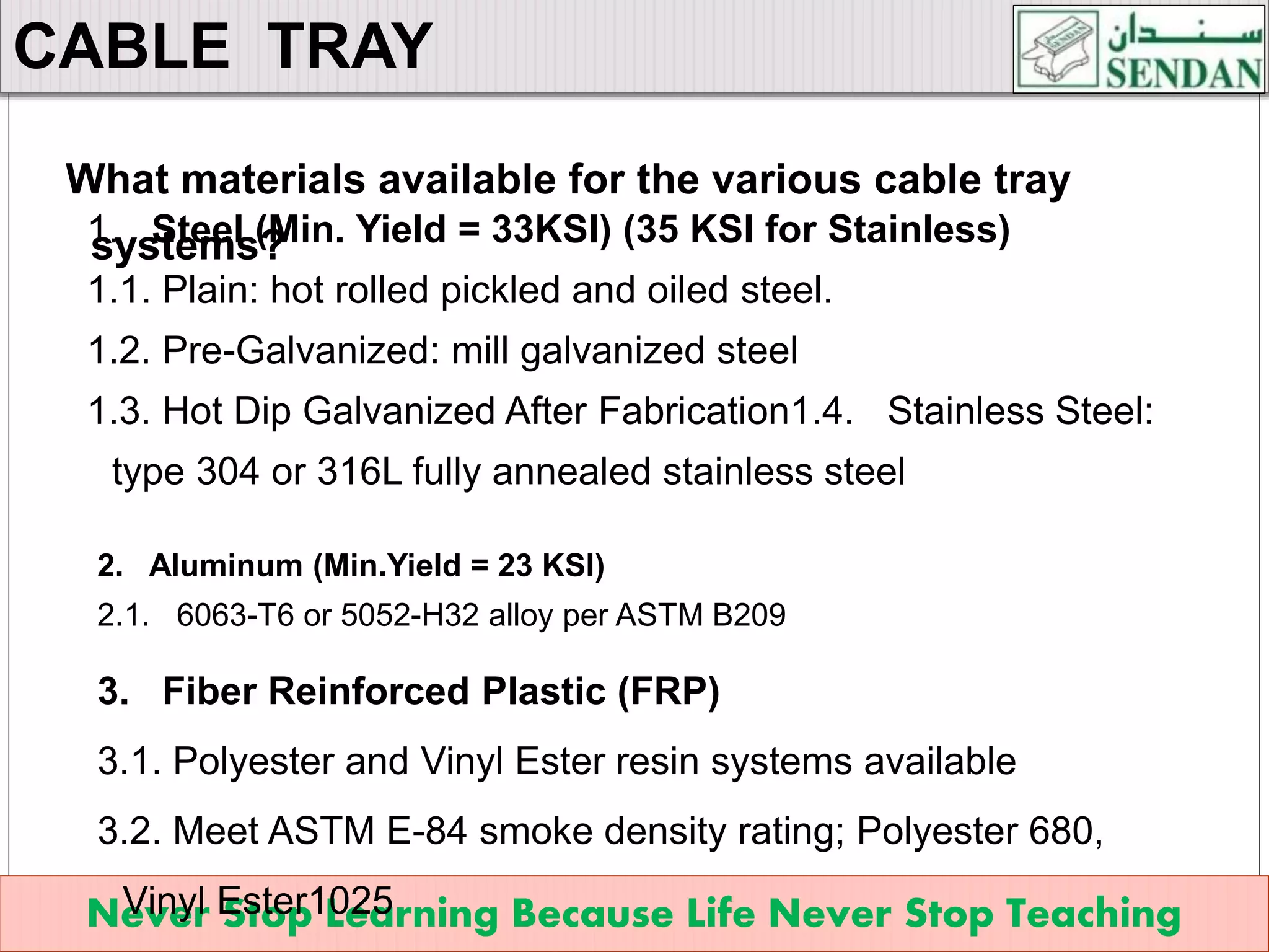Cable Tray Installation 211215 | PPTX