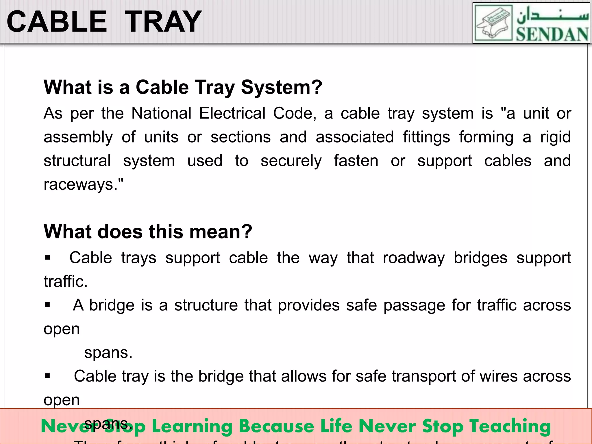 Cable Tray Installation 211215 | PPTX
