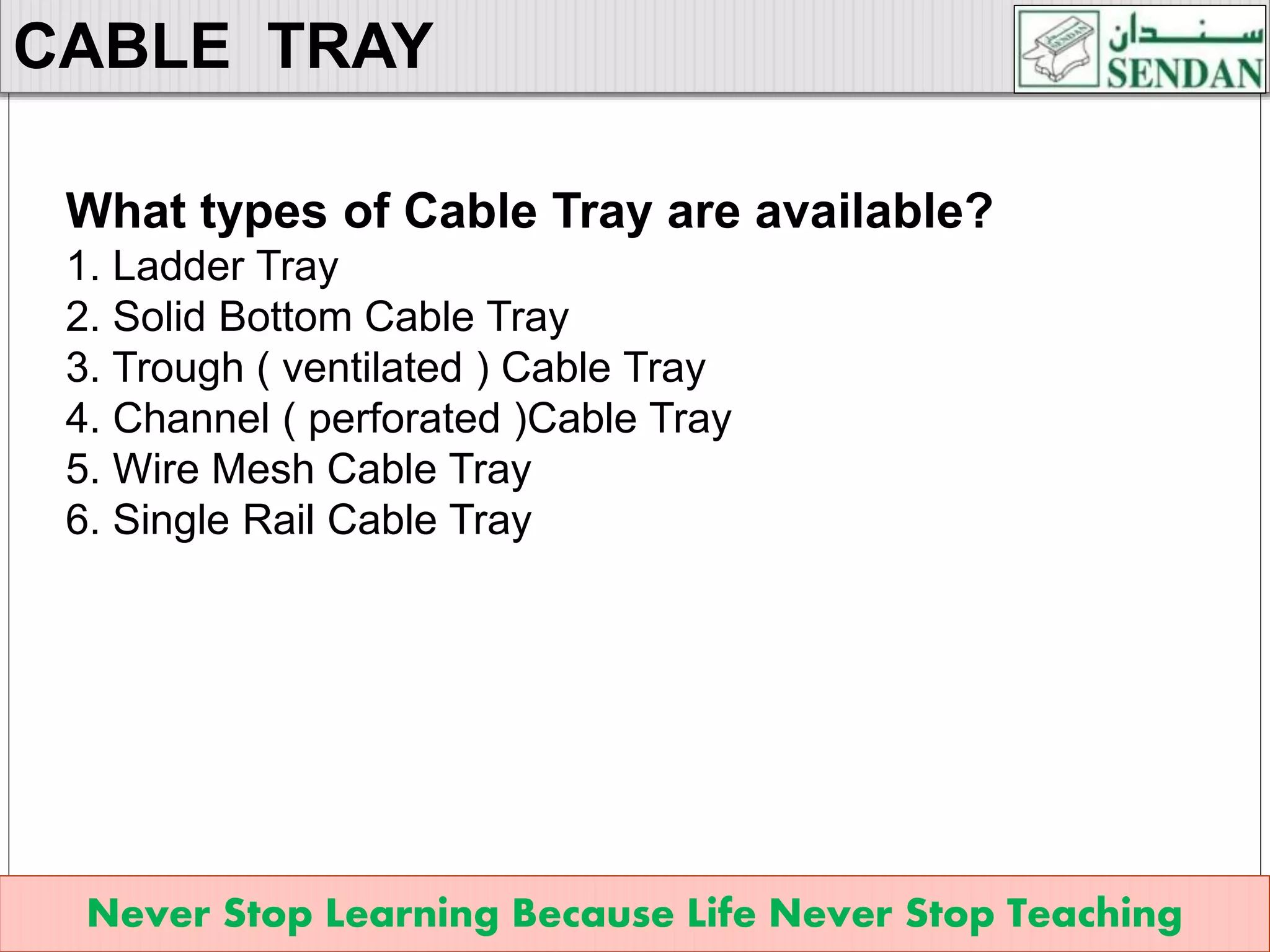 Cable Tray Installation 211215 | PPTX