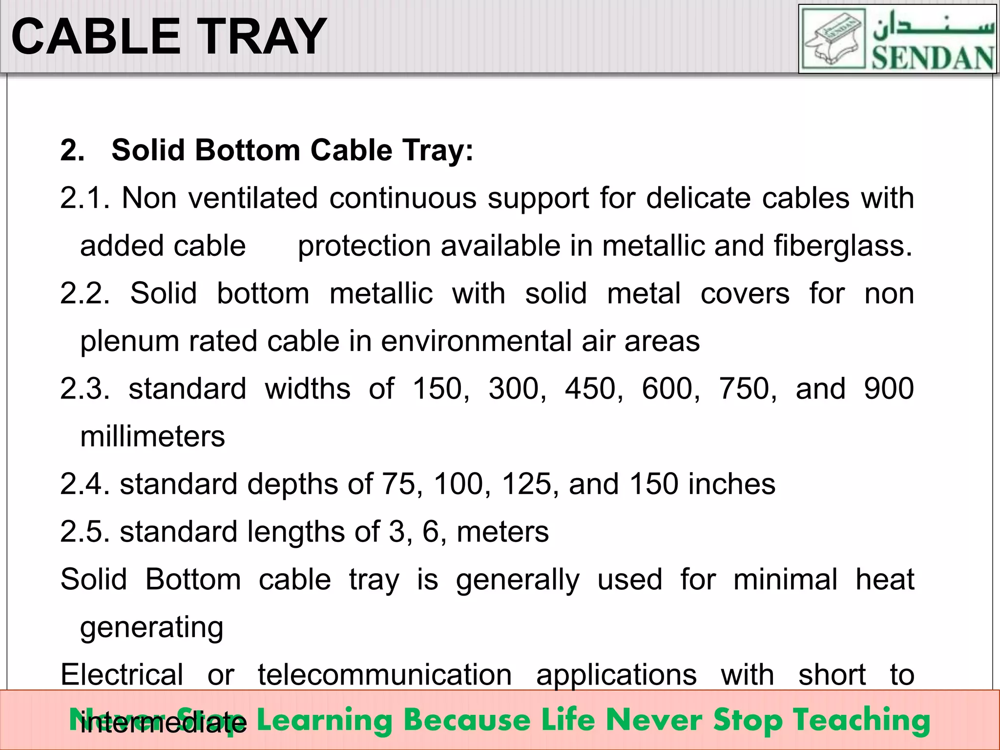 Cable Tray Installation 211215 | PPTX