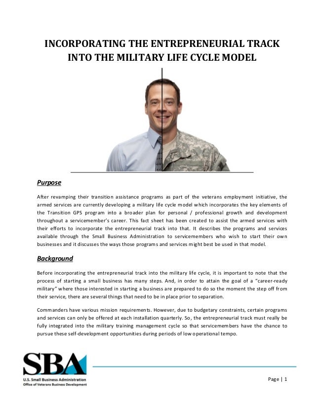 Military Life Cycle Paper