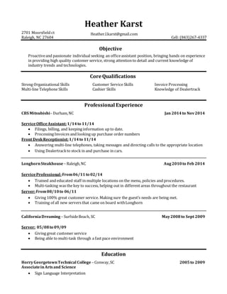 Heather Karst Resume | DOCX