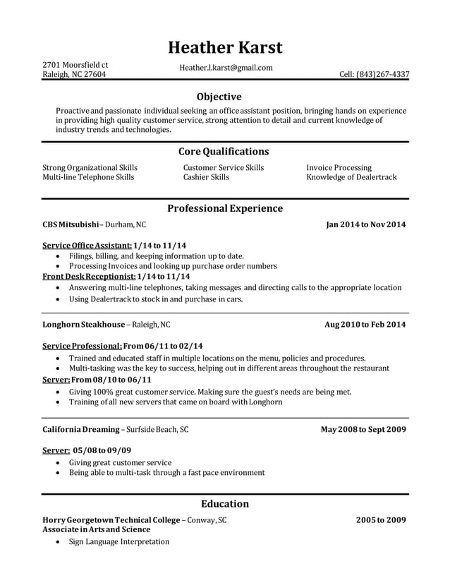 Heather Karst Resume | PDF