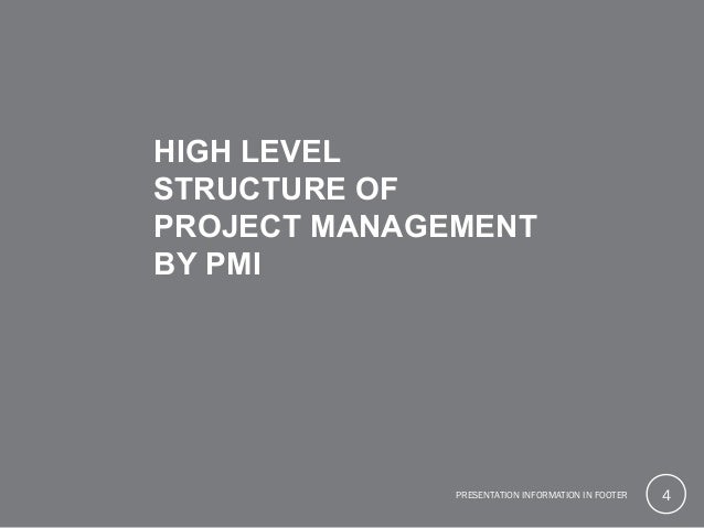 Pmi Project Management Framework