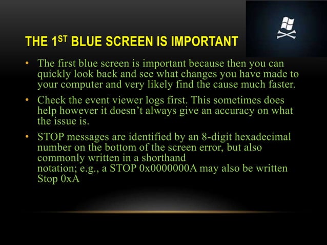 BSOD Presentation | PPTX | Operating Systems | Computer Software and ...