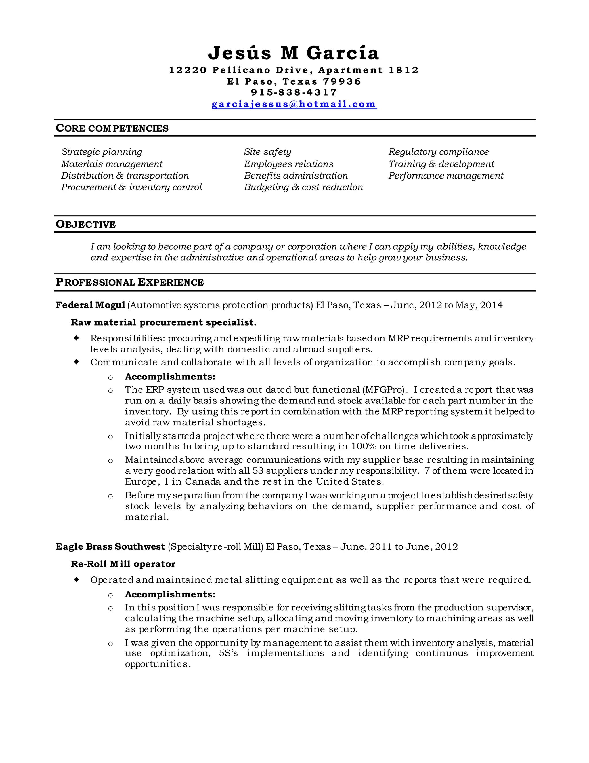 Jesus Garcia - Resume | DOCX