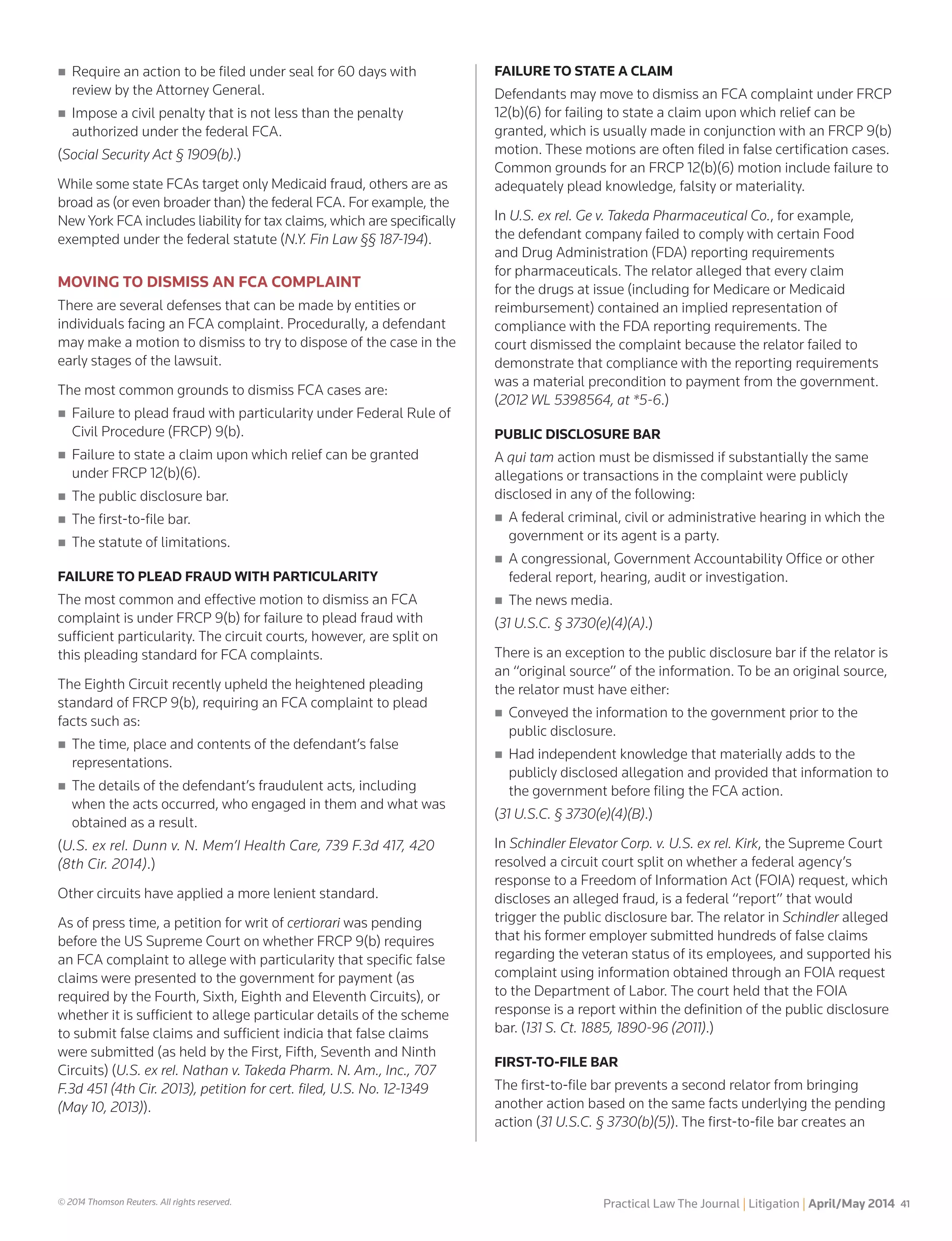 LIT_AprilMay2014_FalseClaimsActFeature | PDF