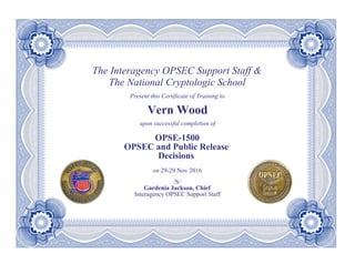 OPSE 1500 OPSEC and Public Release Decisions | PDF