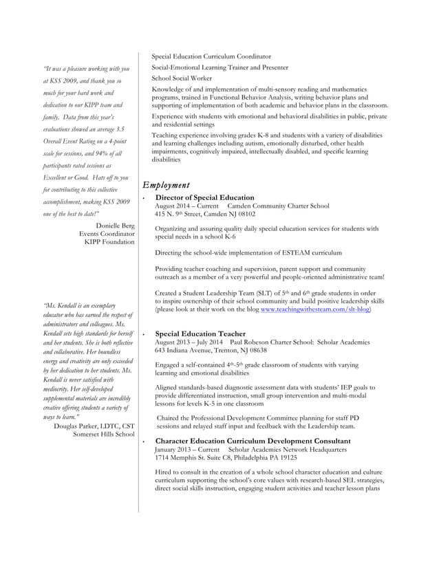 RESUME - Rachel Kendall - April 2015 copy | PDF