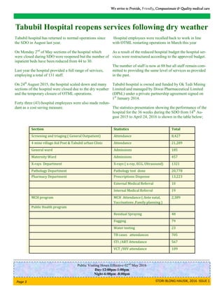 Tabubil Hospital Newsletter 2016 Issue 1 | PDF | Pregnancy ...