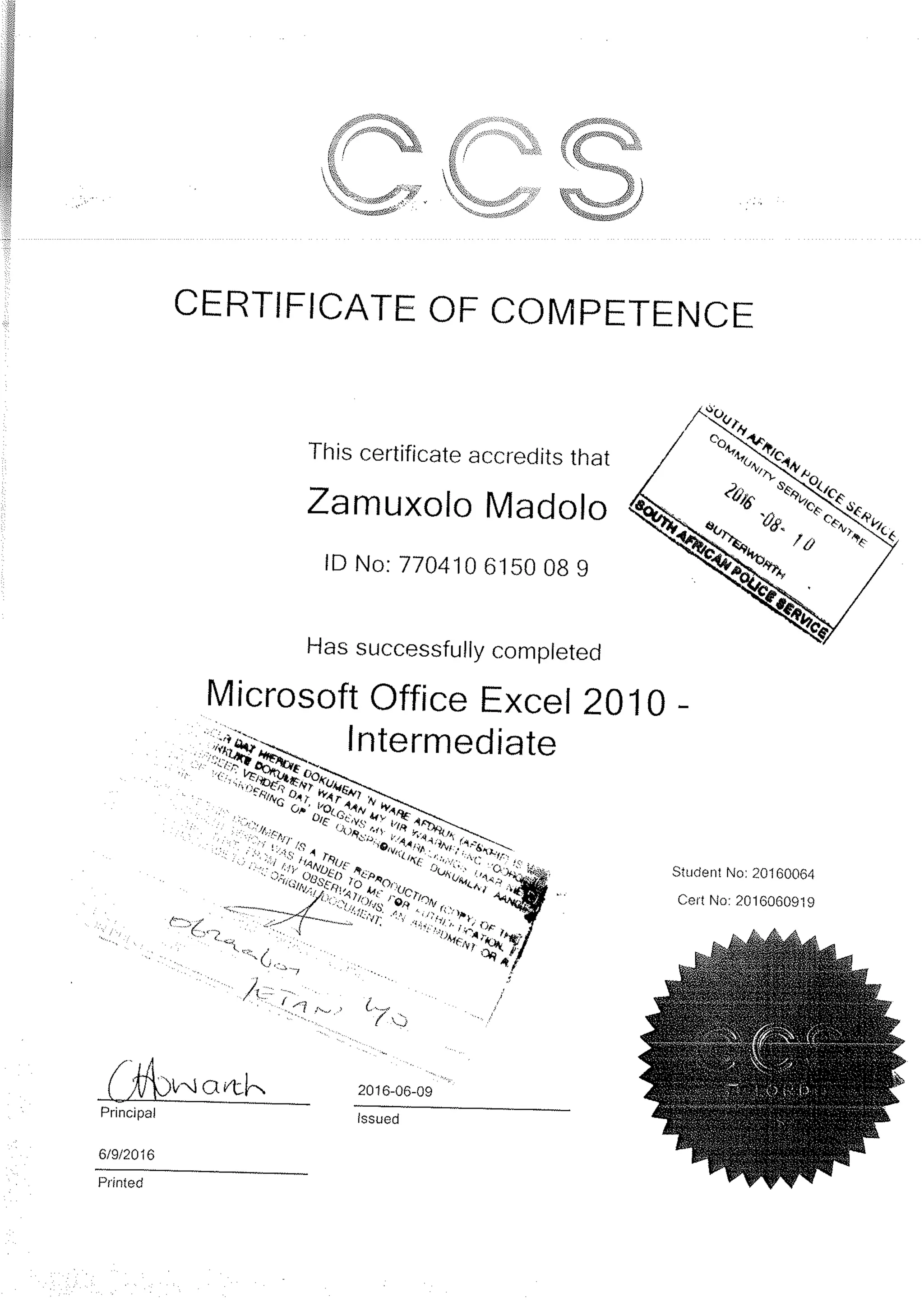 Certificates and ID copy | PDF