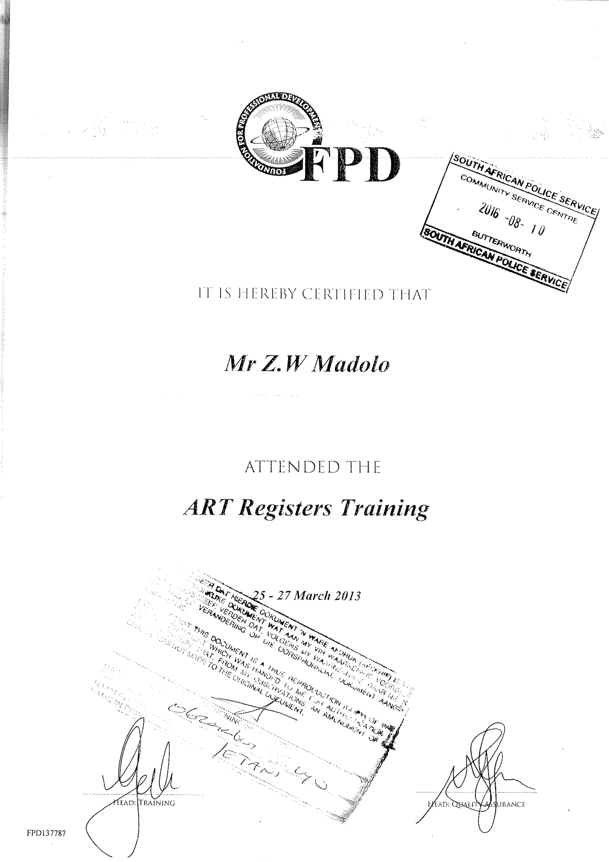 Certificates and ID copy | PDF