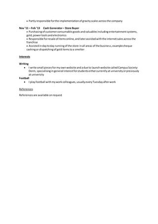 Matthew Large CV | DOCX