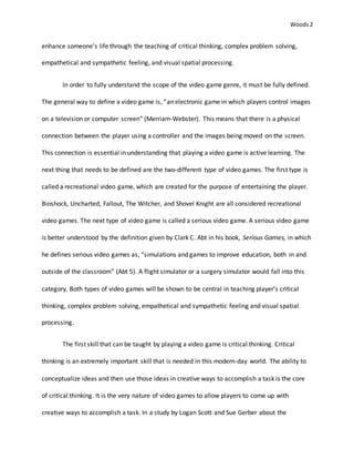 Positives of Video Game Play Research | PDF