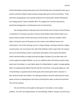 Positives of Video Game Play Research | PDF