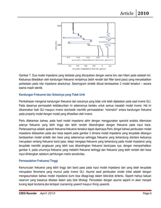 PEMODELAN DENGAN SEISMIK INVERSI | DOC