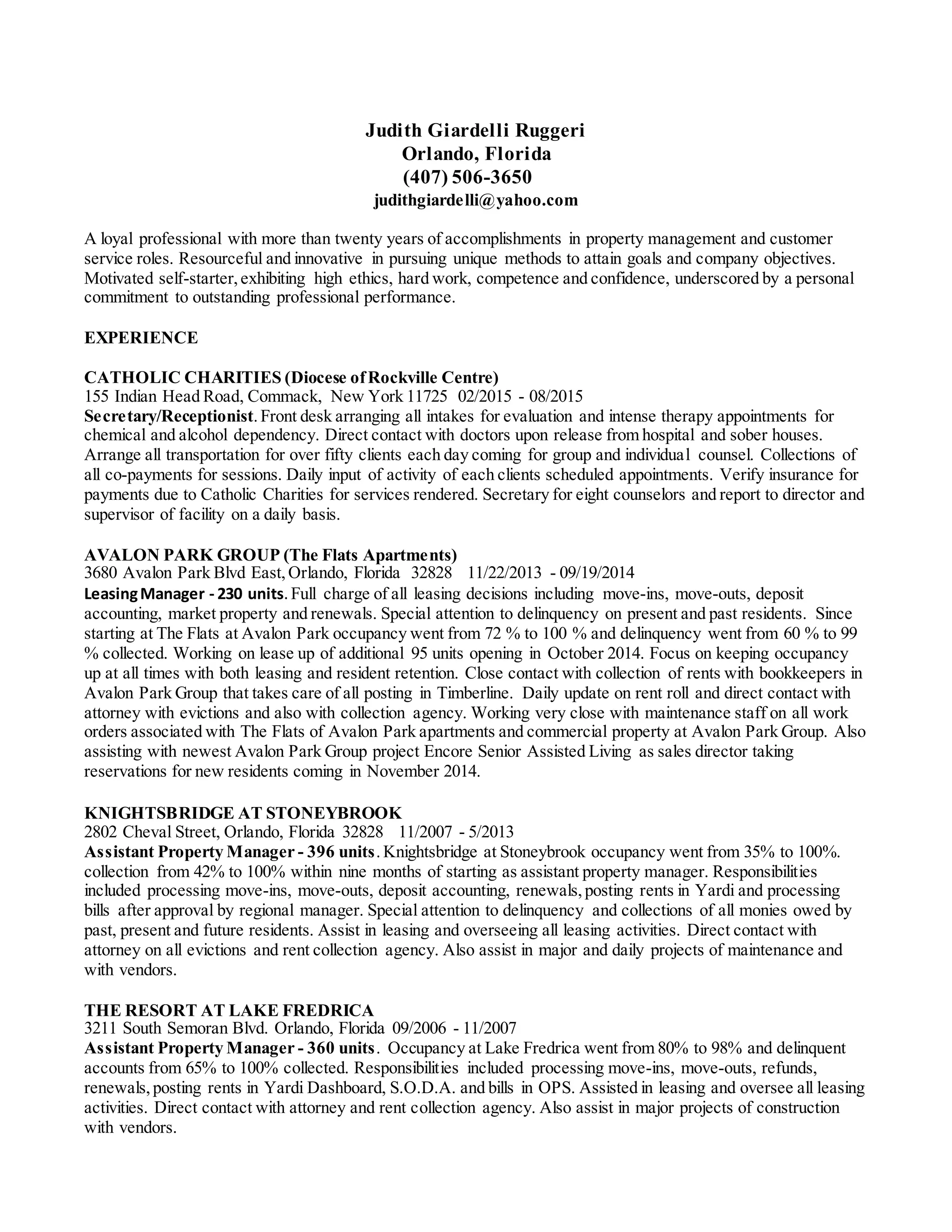 Judith Ruggeri Resume 2015 | DOCX