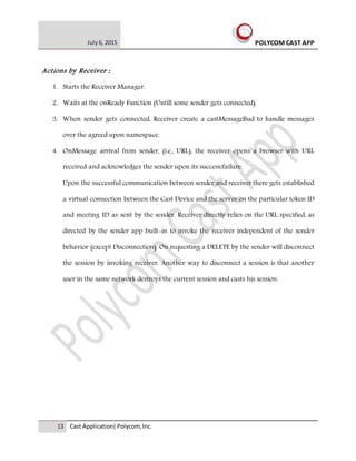 Summary Of Polycom Cast App | PDF