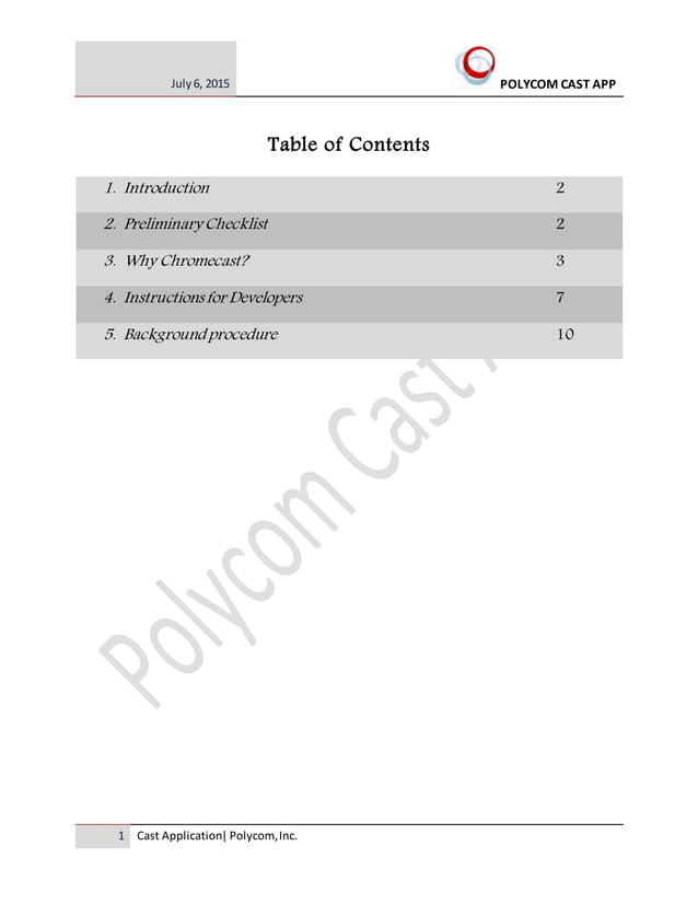 Summary Of Polycom Cast App | PDF